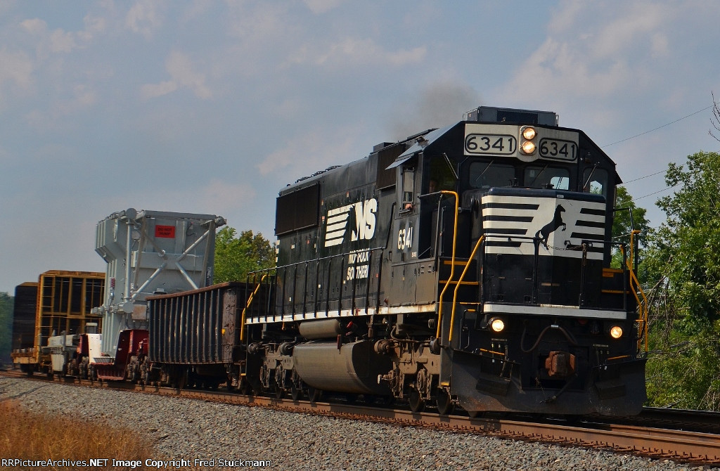 NS 6341 leads a 4 car consist.